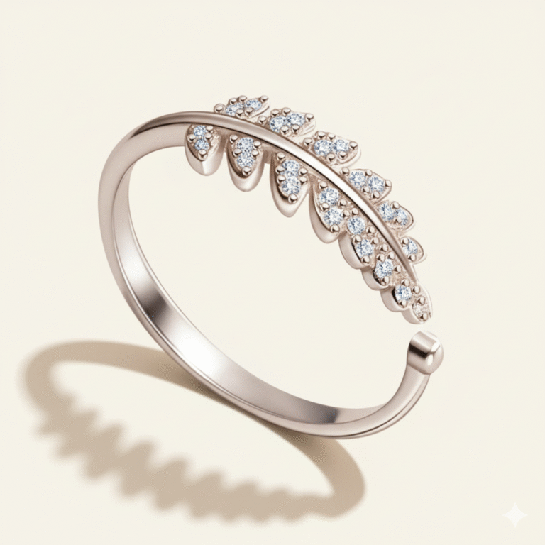 Elegant Leaf Pattern Ring - nauriva.in